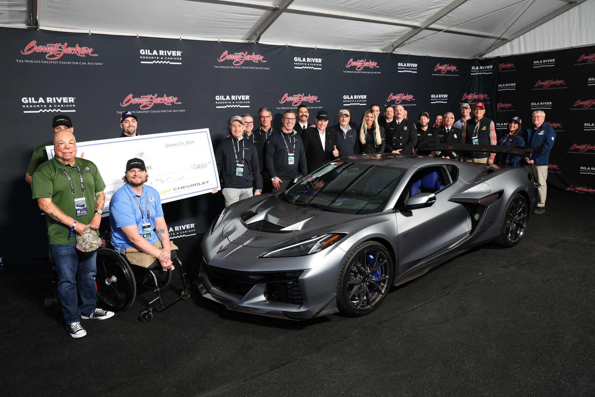 Stars & Steel Corvette ZR1X Sells for $2.6 Million for Charity